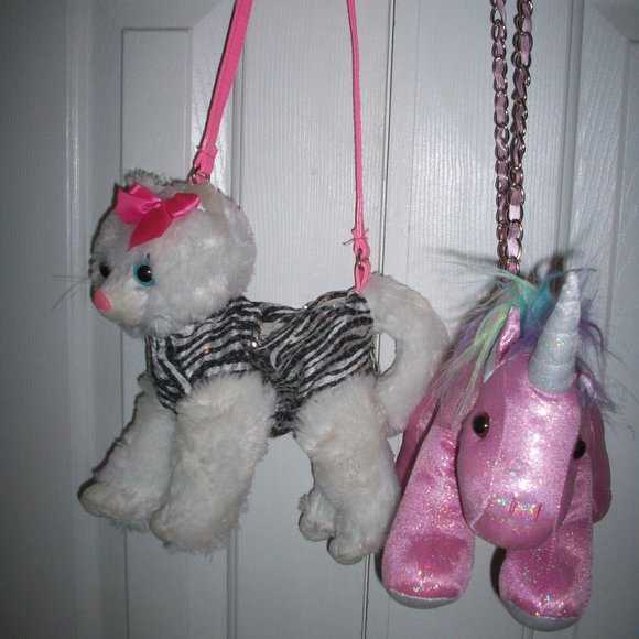 Poochie And Co | Toys | Girls Plush Purse 2 Pc Poochie And Co White ...